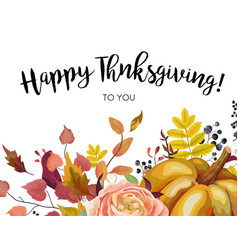 Autumn rainbow cute fall or thanksgiving clipart Vector Image