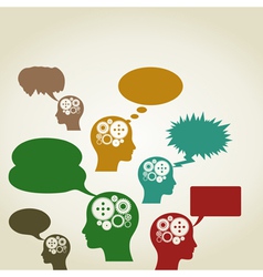 Head a gear wheel Royalty Free Vector Image - VectorStock