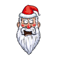 Winking santa claus face side view Royalty Free Vector Image
