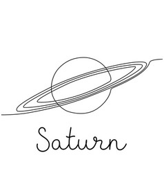 Saturn planet in solar system sketch Royalty Free Vector