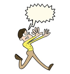 Cartoon of male man with empty speech bubble Vector Image