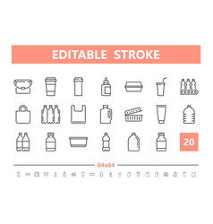 Recycling symbols plastic packaging or wrapping Vector Image