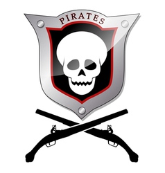 Pirate party 3d emblem Royalty Free Vector Image
