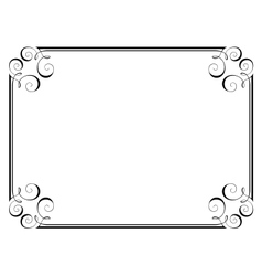 Black calligraphy ornamental decorative frame Vector Image