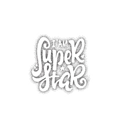 Super star calligraphic banner unique custom Vector Image