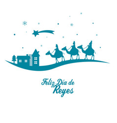 Holy family and the three wise men Royalty Free Vector Image