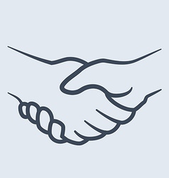 Hand draw doodle handshake vector by Netkoff - Image #4417186 - VectorStock