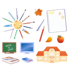 Education and school icon set Royalty Free Vector Image