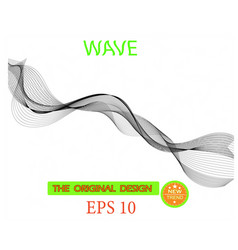 Abstract black wave design element Royalty Free Vector Image