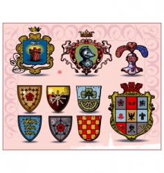 Heraldic elements collection Royalty Free Vector Image