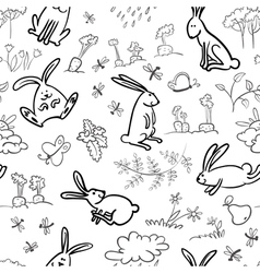 Cute dinosaur and doodles seamless pattern Vector Image