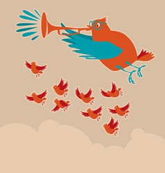 Singing bird Royalty Free Vector Image - VectorStock