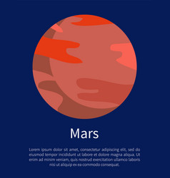Red mars planet icon cartoon style Royalty Free Vector Image