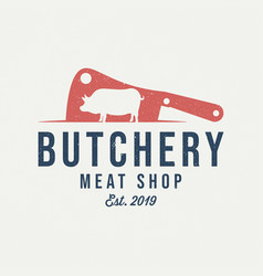 Cartoon angry butcher or slaughterer Royalty Free Vector