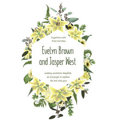 Wedding invitation template Royalty Free Vector Image