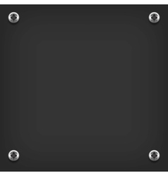 Metal plate with screws Royalty Free Vector Image