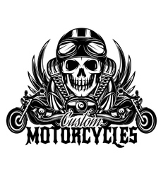 Hell engine vintage motorcycle logo biker Royalty Free Vector Image ...