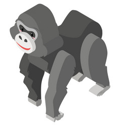 Cartoon silverback gorilla Royalty Free Vector Image