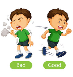 English opposite word awful and excellent Vector Image