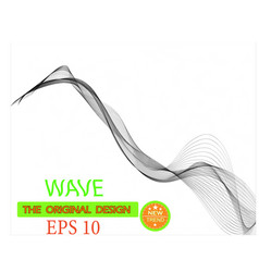 Abstract black wave design element Royalty Free Vector Image