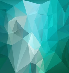 Blue green emerald polygon triangular pattern Vector Image