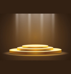 Realistic golden platform Royalty Free Vector Image