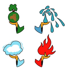 Four elements Royalty Free Vector Image - VectorStock