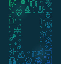 Chemistry square background with chemical Vector Image