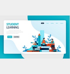 Learning blue color Royalty Free Vector Image - VectorStock