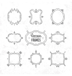 Vintage frame set elegant antique ornament Vector Image