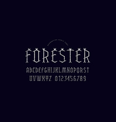 Modernista modern minimalistic font typeface Vector Image