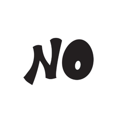 Word no in bubble speech icon flat style Vector Image