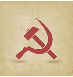 Sickle and hammer flat icon Royalty Free Vector Image