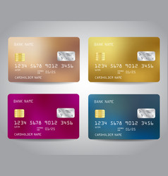 Credit card front and back side Royalty Free Vector Image