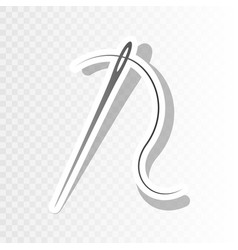 Needle with thread Royalty Free Vector Image - VectorStock