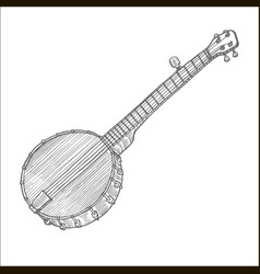 Five string banjo Royalty Free Vector Image - VectorStock