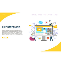 Live streaming conceptual Royalty Free Vector Image