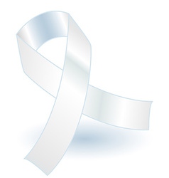 Purple awareness ribbon and shadow Royalty Free Vector Image