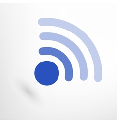Blue wifi icon wireless symbol on isolated Vector Image