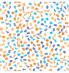 Seamless pattern letters random order signs Vector Image