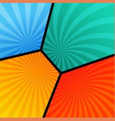 Empty comic book template background design Vector Image