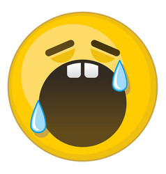 A monkey crying face Royalty Free Vector Image