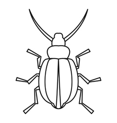 Water beetle outline Royalty Free Vector Image