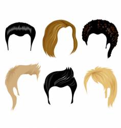 Set of hair styling Royalty Free Vector Image - VectorStock