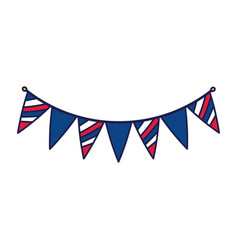 Blue white and red banner pennant design Vector Image
