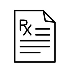 Empty medical prescription rx form with pills Vector Image
