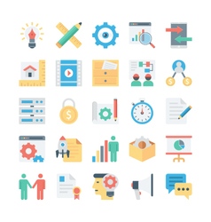 Project management line icons 3 Royalty Free Vector Image