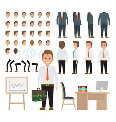 Cartoon male character kit man animation body Vector Image