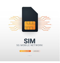Sim card set Royalty Free Vector Image - VectorStock