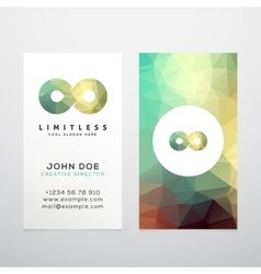 Pi symbol with infinity sign abstract icon Vector Image